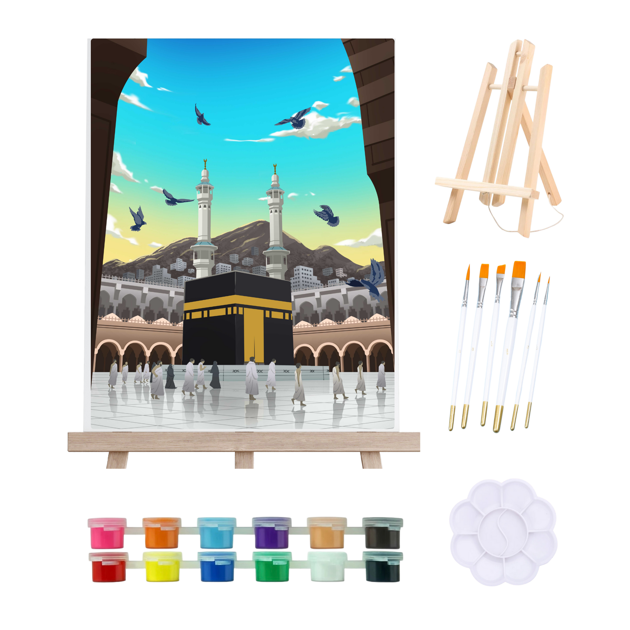 Islamic paint by numbers | Islamic Painting | Islamic diy art | Islami
